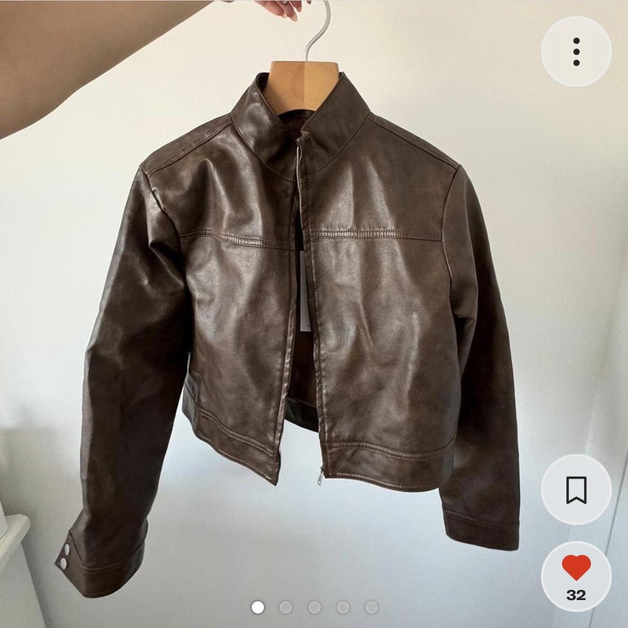 REPOP. Tiger Mist - Kellana faux leather Jacket... - Depop