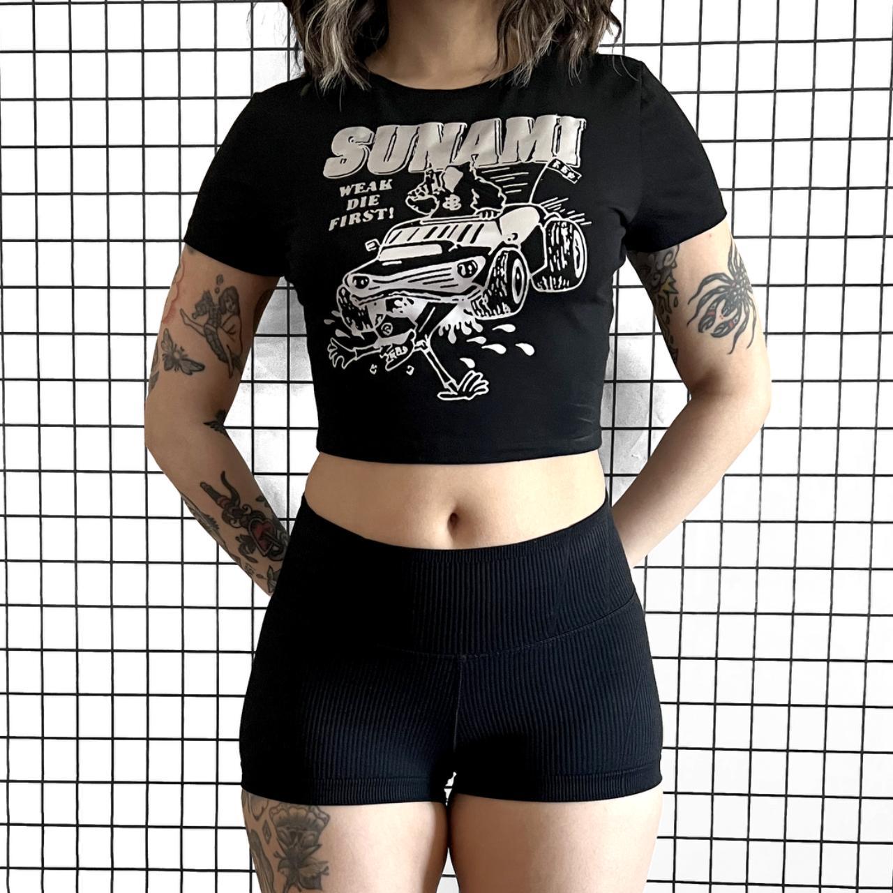 SUNAMI 'weak die first' Crop Top, Size MEDIUM ☆... | Depop