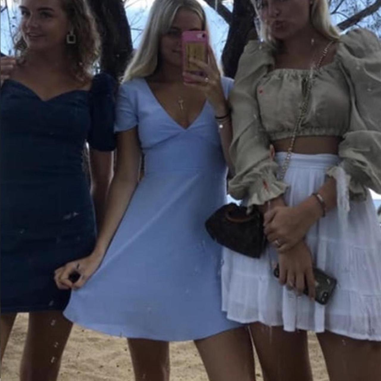 My favourite blue zara dress!! XS Gorgeous quality... - Depop