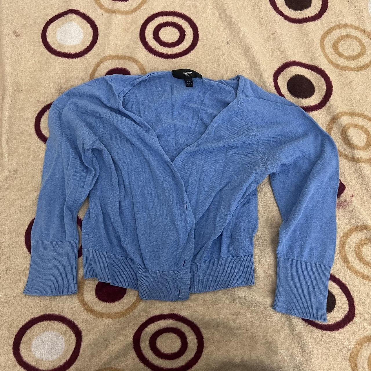 unif life blue cardigan #unif #casual #babyblue ... - Depop