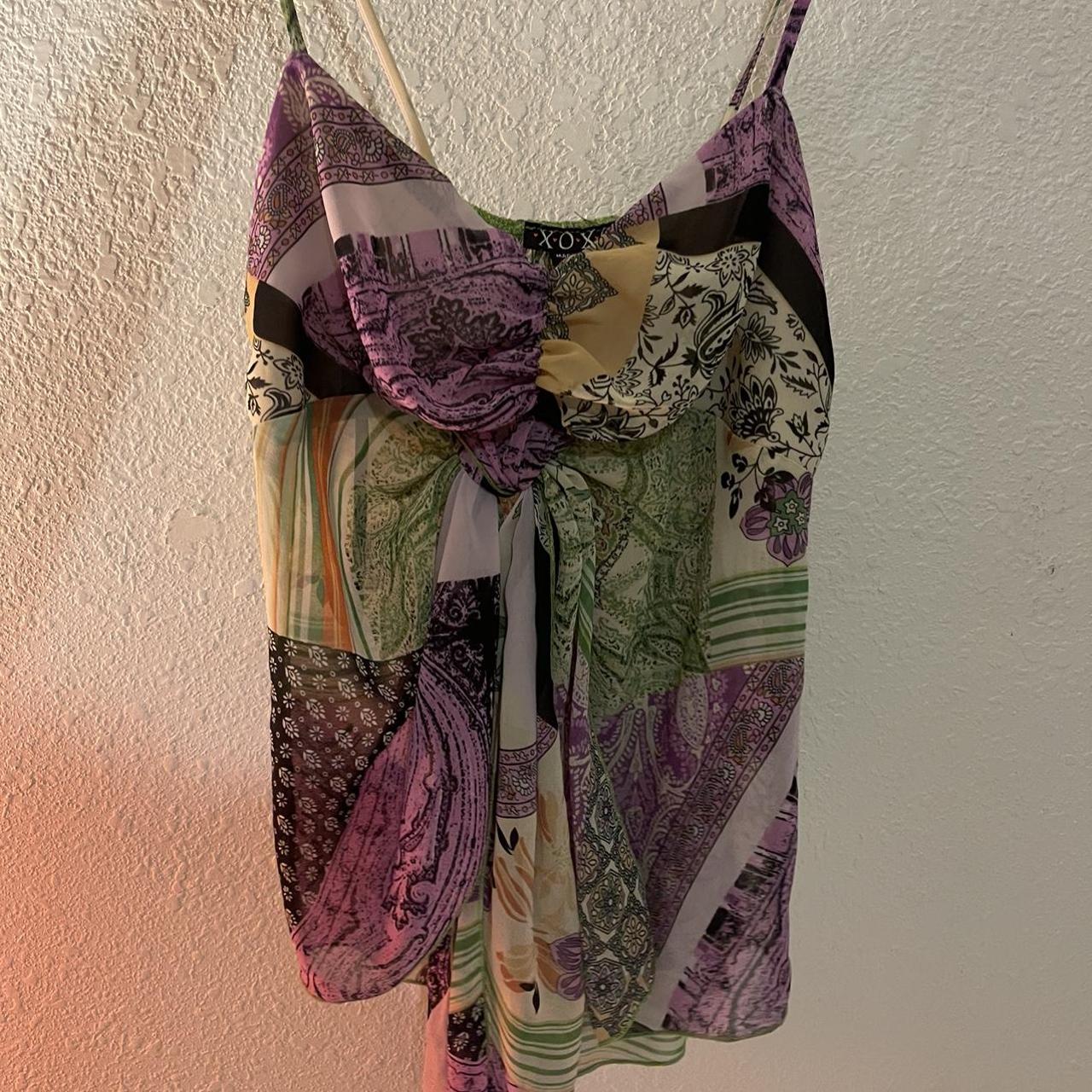 Cool and super fun shirt. Has ties in front to make... - Depop