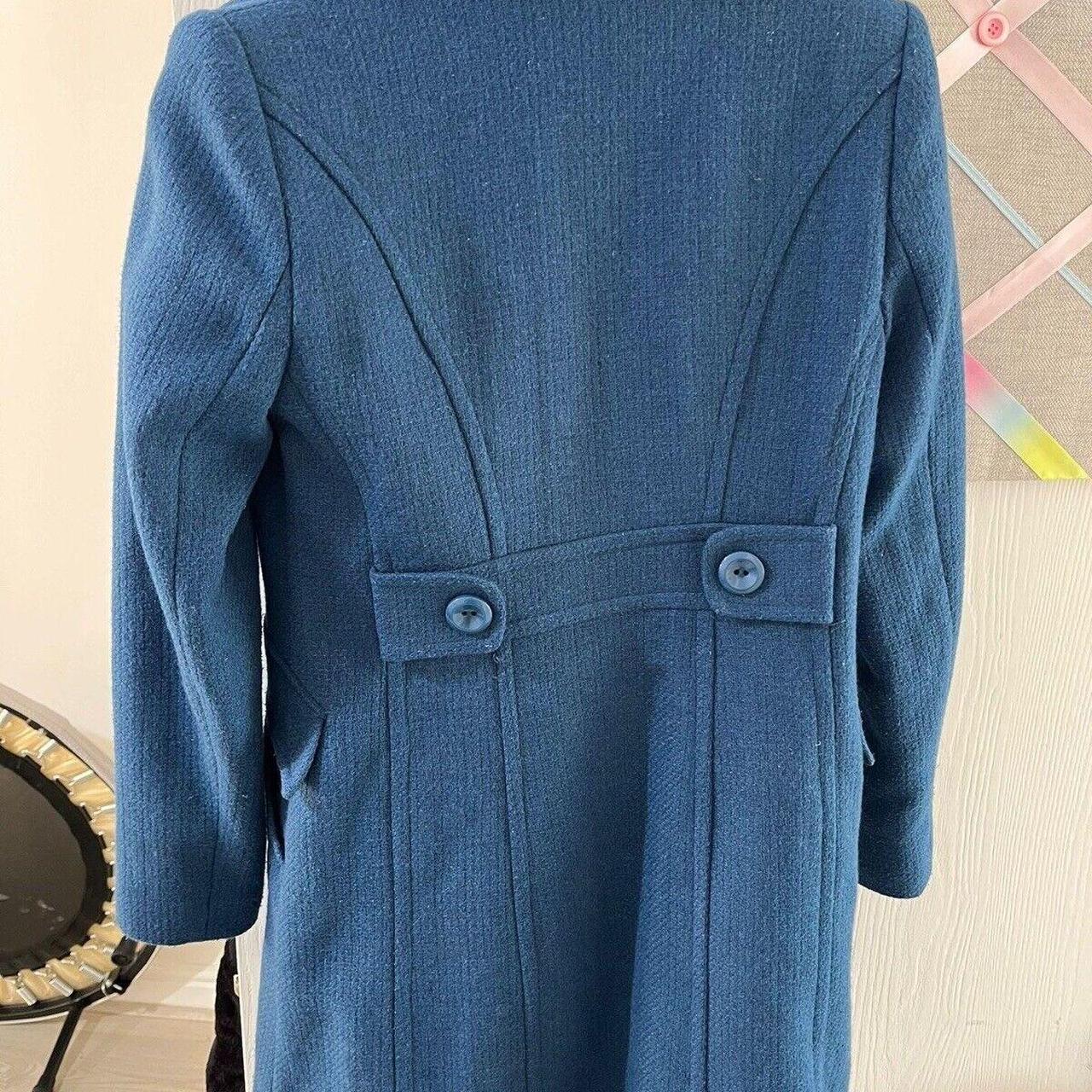 Oasis Blue Coat - Size Small - 43% Wool #90s #y2k... - Depop