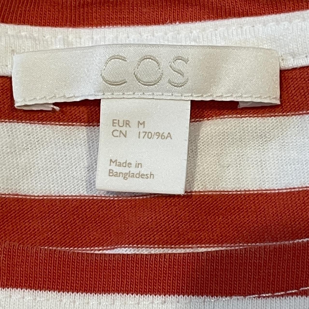 COS red and white striped Breton top Size M Small... - Depop