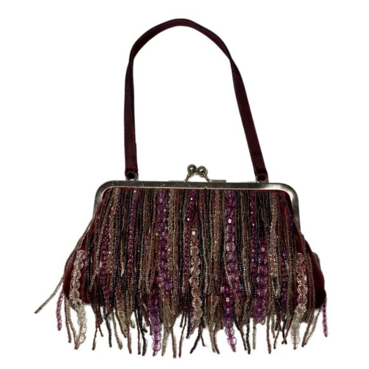 NWT Magid vintage purple beaded clutch purse 4” x... - Depop