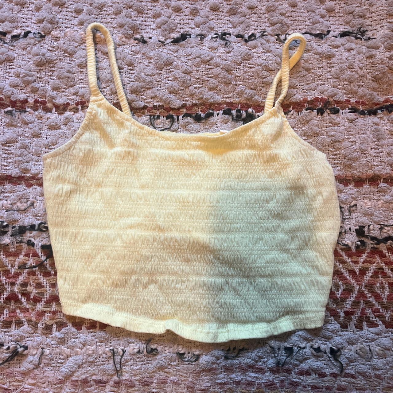 Pacsun Yellow Cropped Tank Top, super cute summer... | Depop