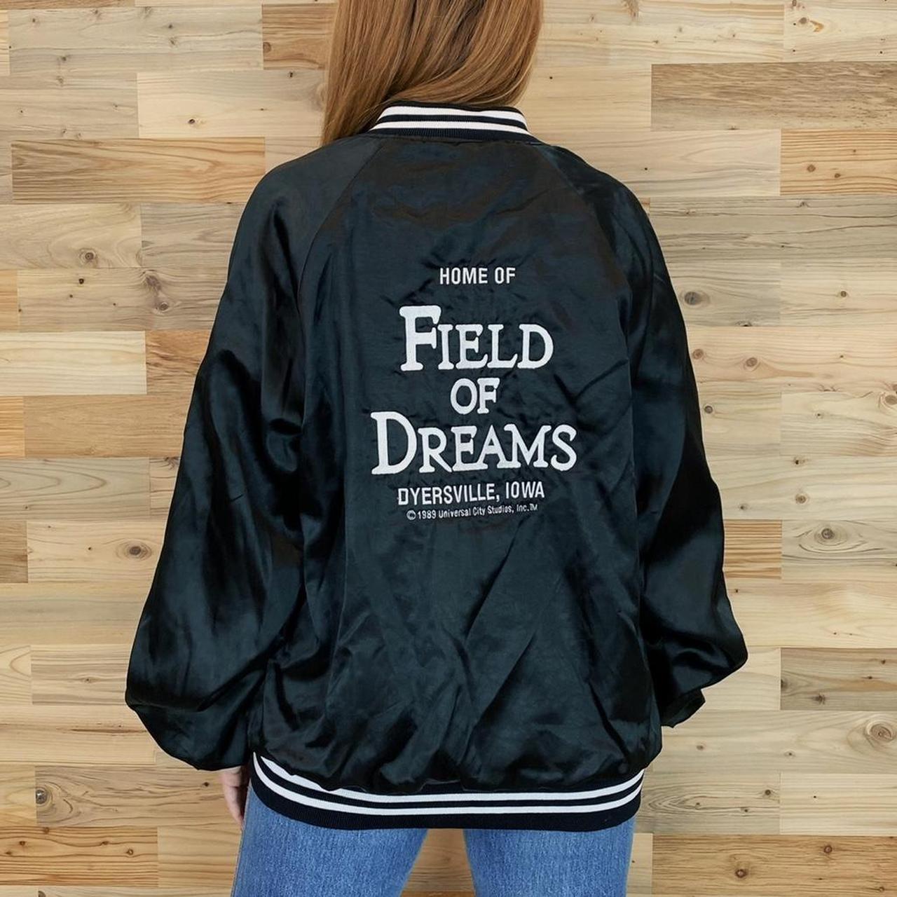 Satin Bomber Jacket - vintage 1989 Field of Dreams... - Depop