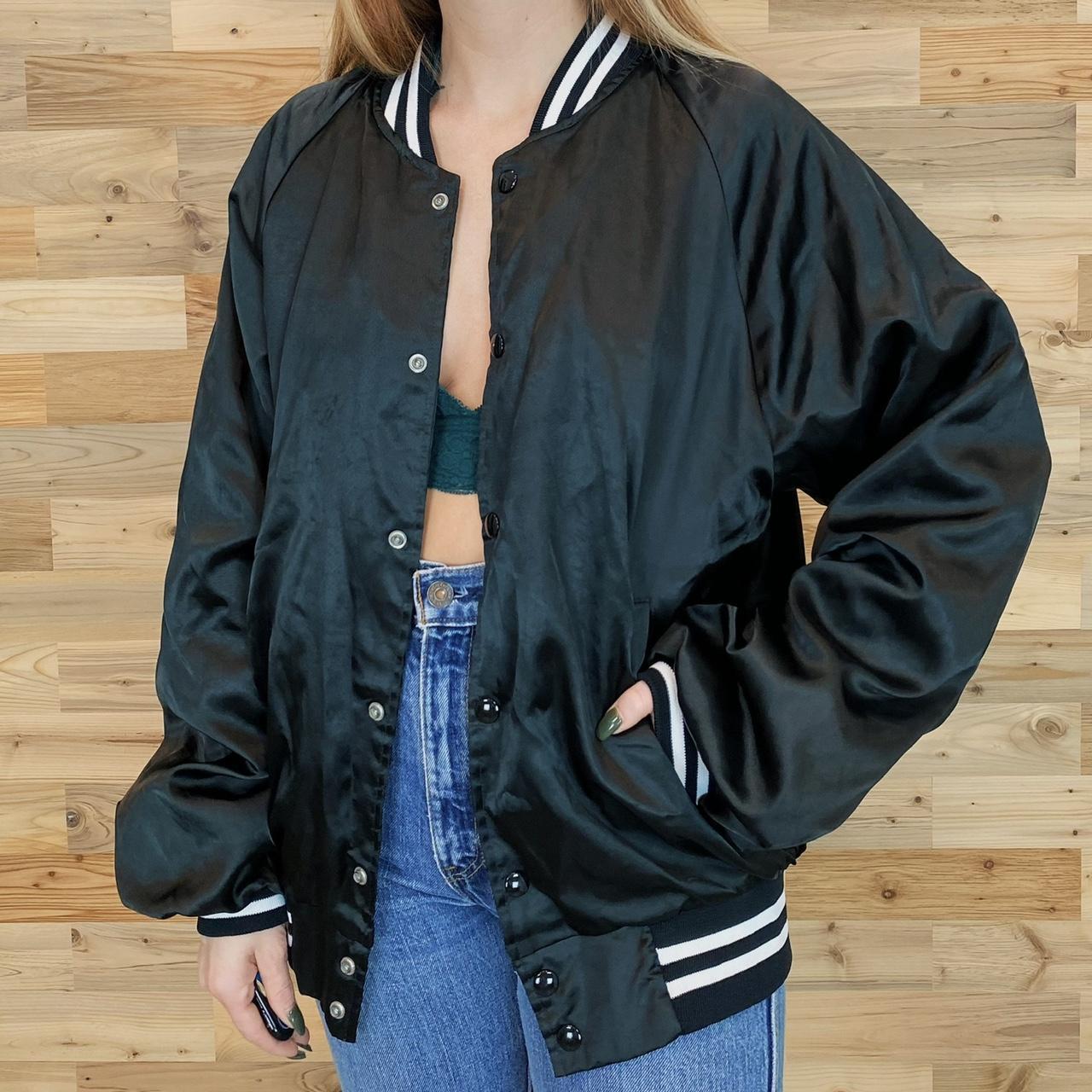 Satin Bomber Jacket - vintage 1989 Field of Dreams... - Depop