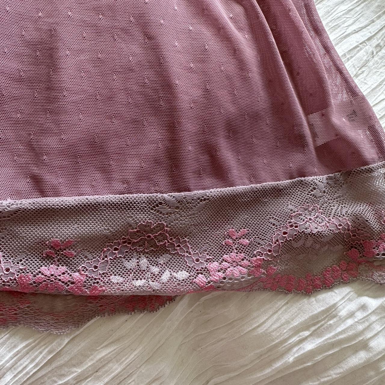 -Sexy 2000s sheer lace vest top- -mesh- - 7/10... - Depop