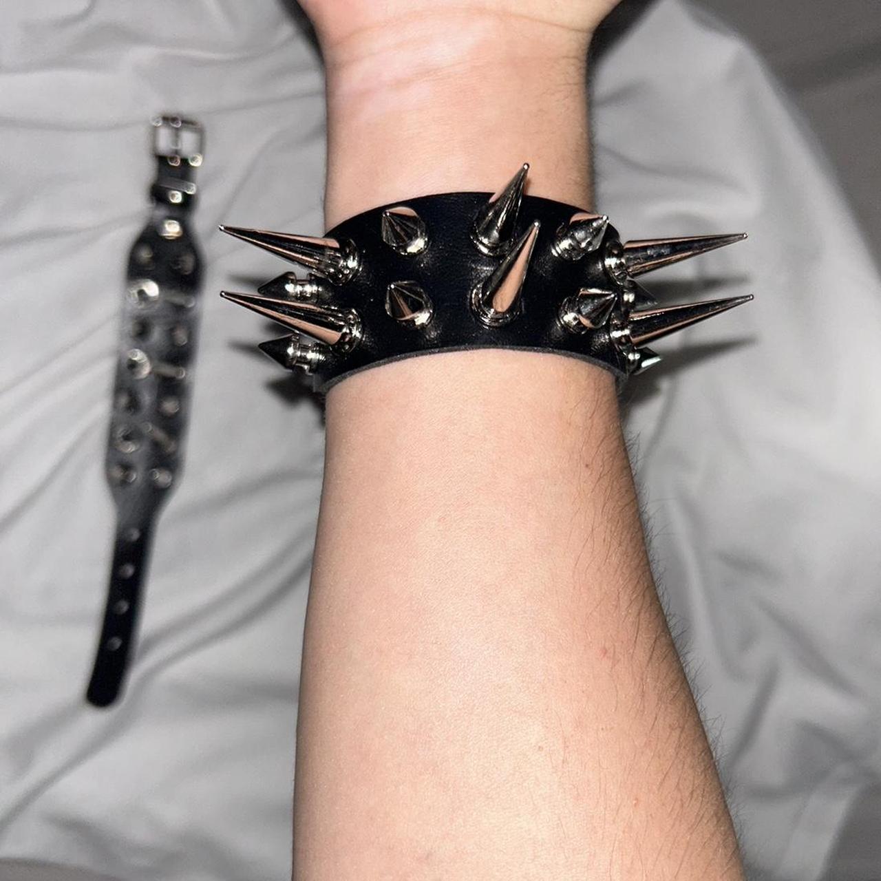 Set of 2 spikey bracelets Brand new for flaws Please... - Depop