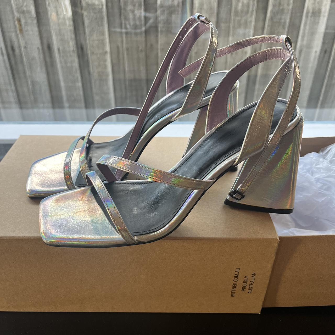 Wittner - Raychie Crystal Cove Metallic Angular Heel... - Depop
