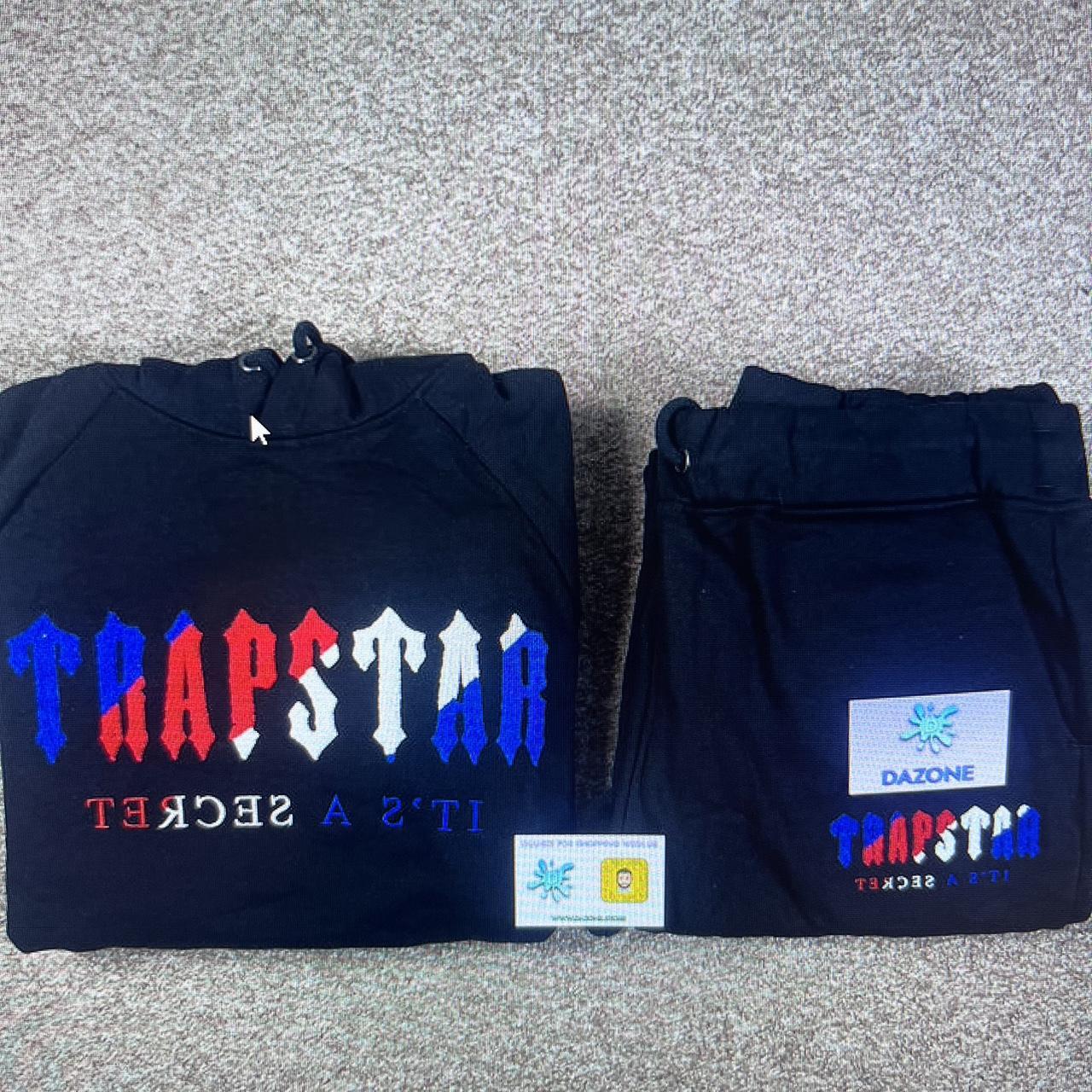 Trapstar decoded tracksuit black - Depop
