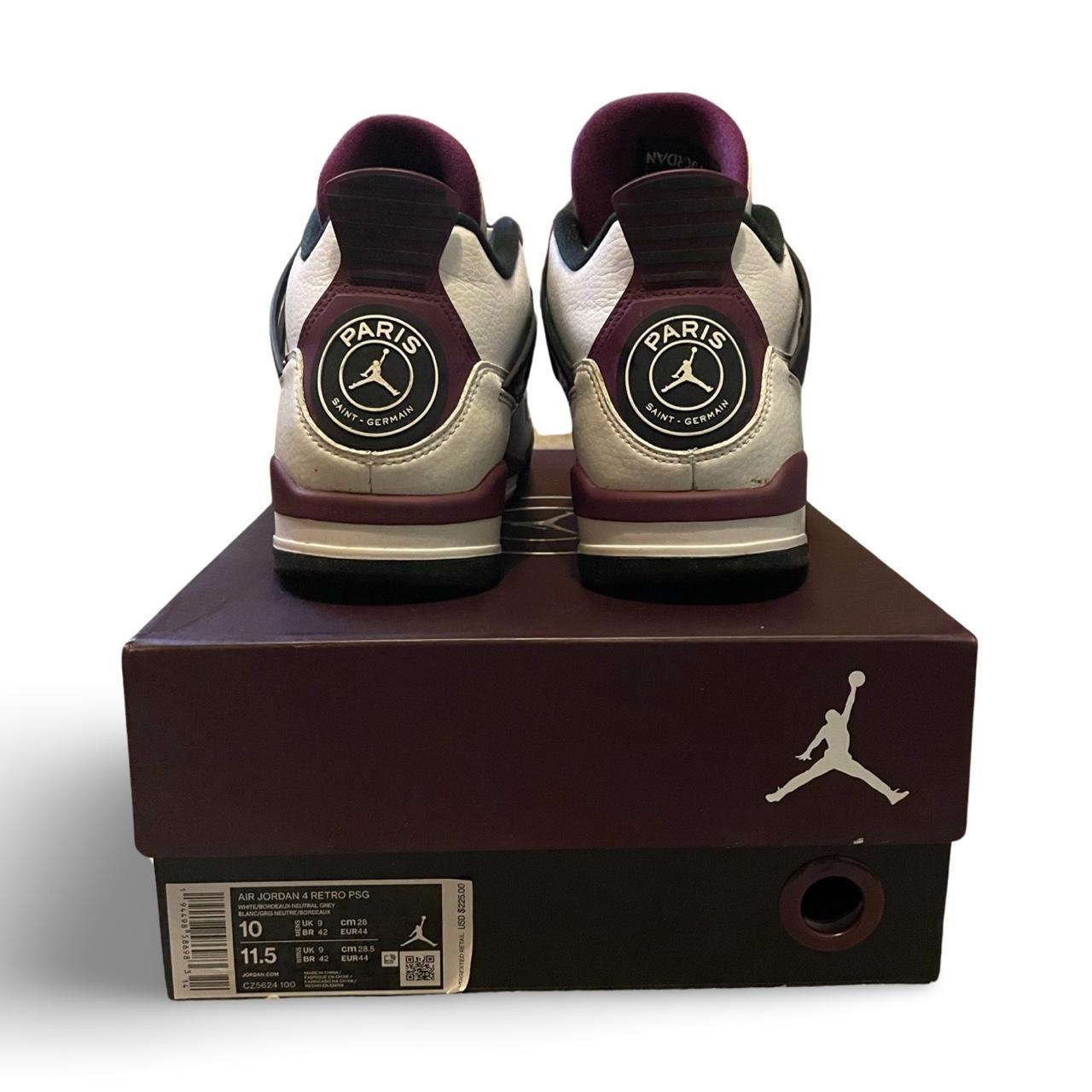 NIKE AIR JORDAN 4 RETRO PSG SIZE UK 9 GOOD... - Depop