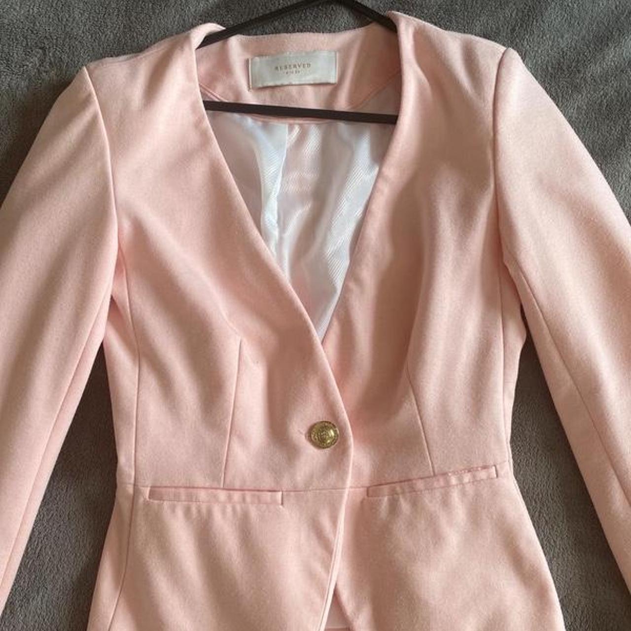 Rose blazers from Reserved. SIZE 34 (XS). - Depop