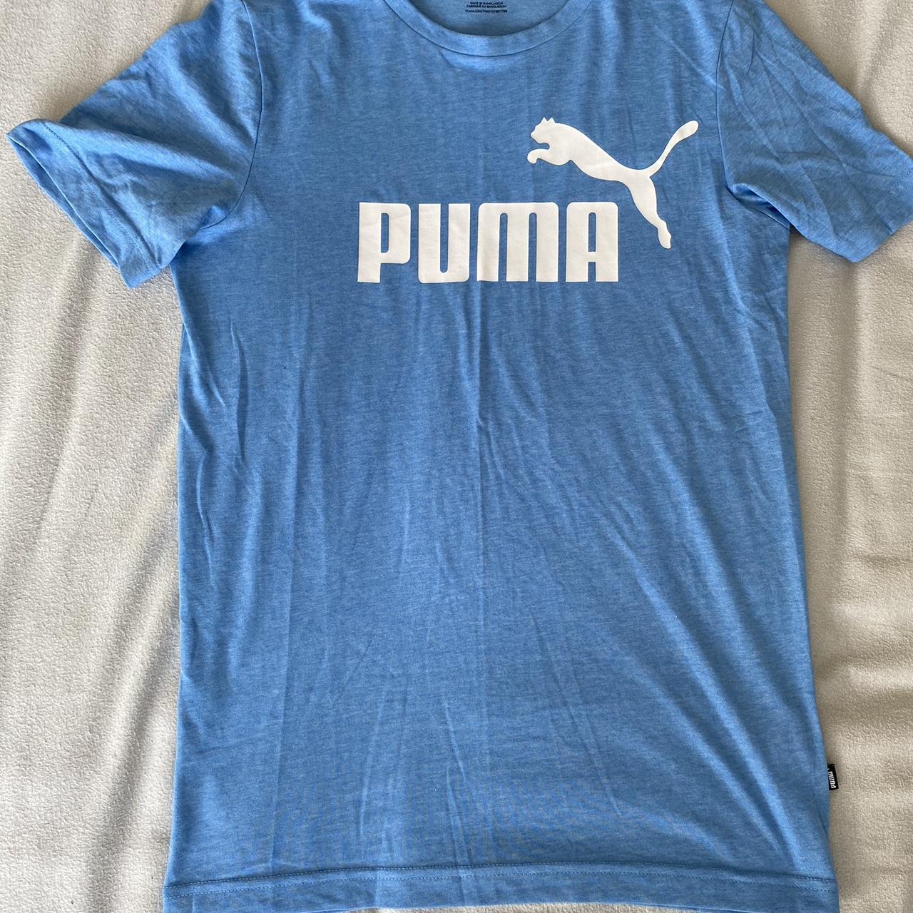 Light blue Puma t-shirt - Depop