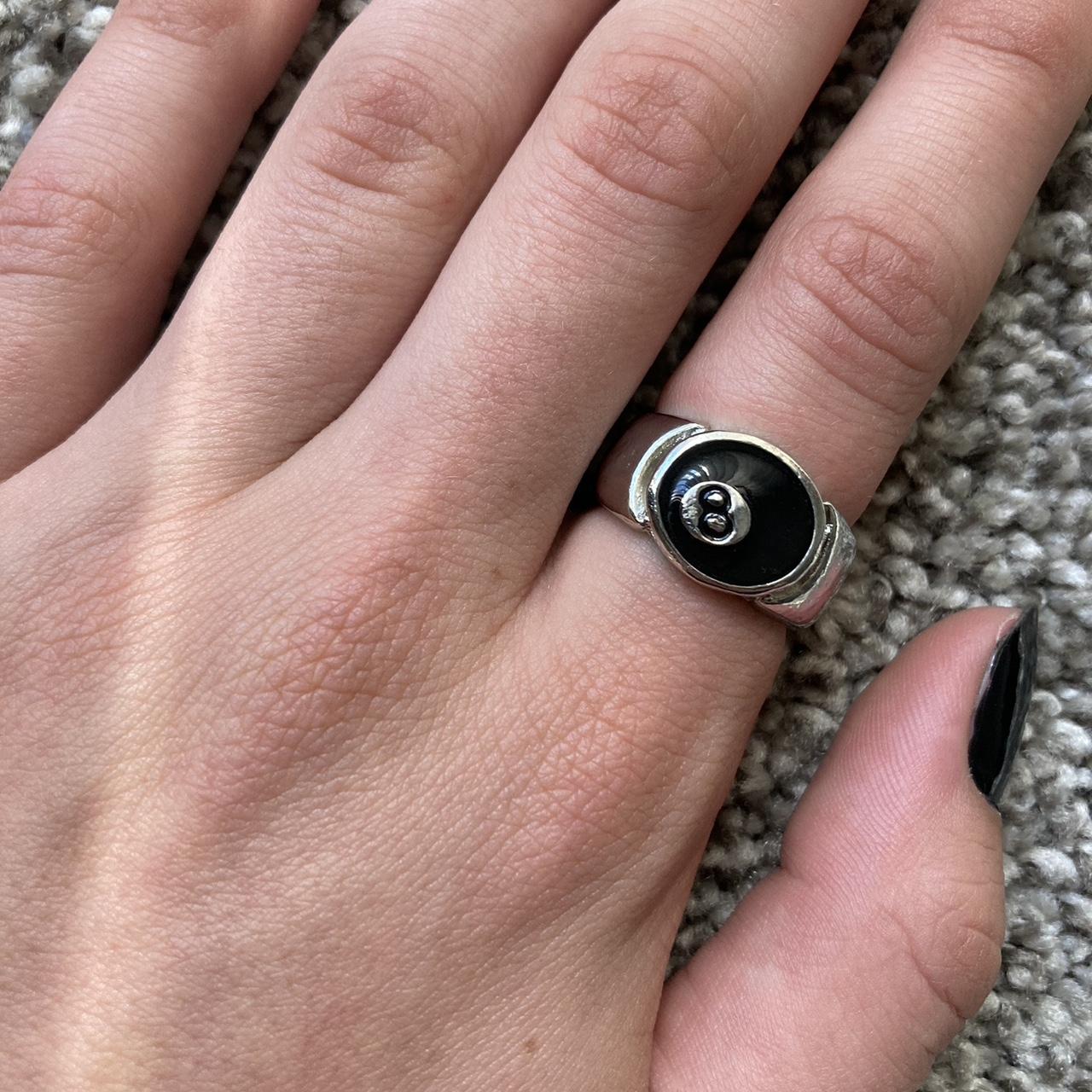 8 ball ring! adjustable in the back! i don’t think... - Depop