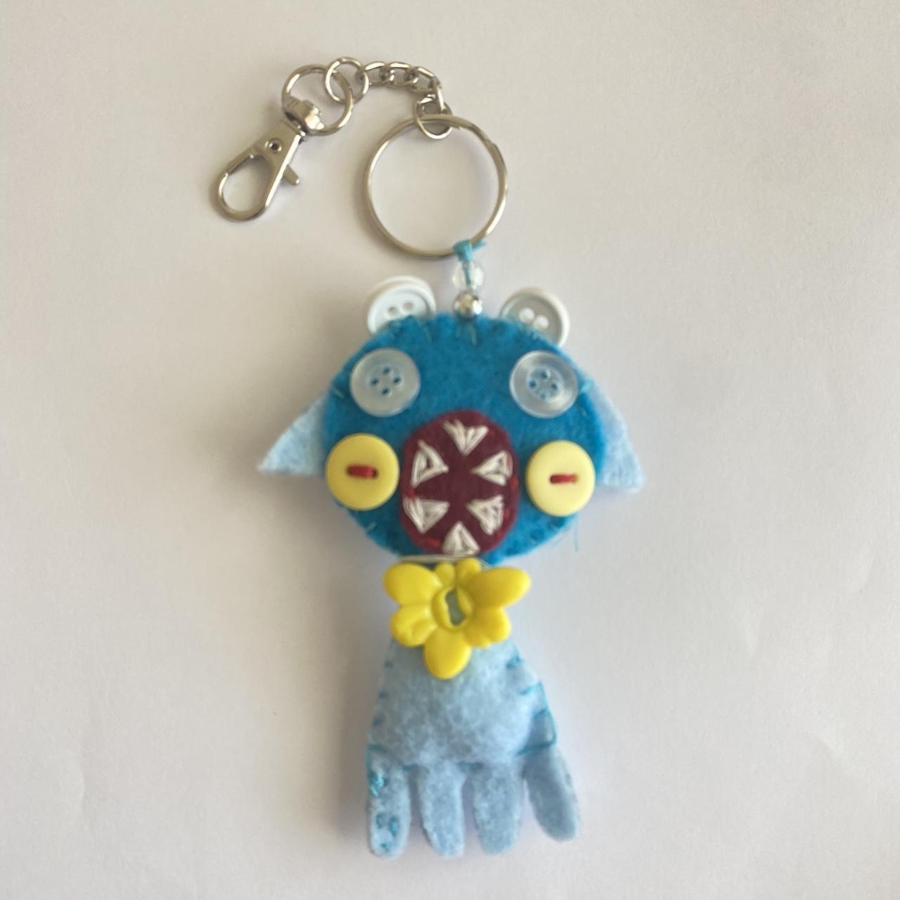 Handmade Blue Alien Sheep felt creature scene emo... | Depop