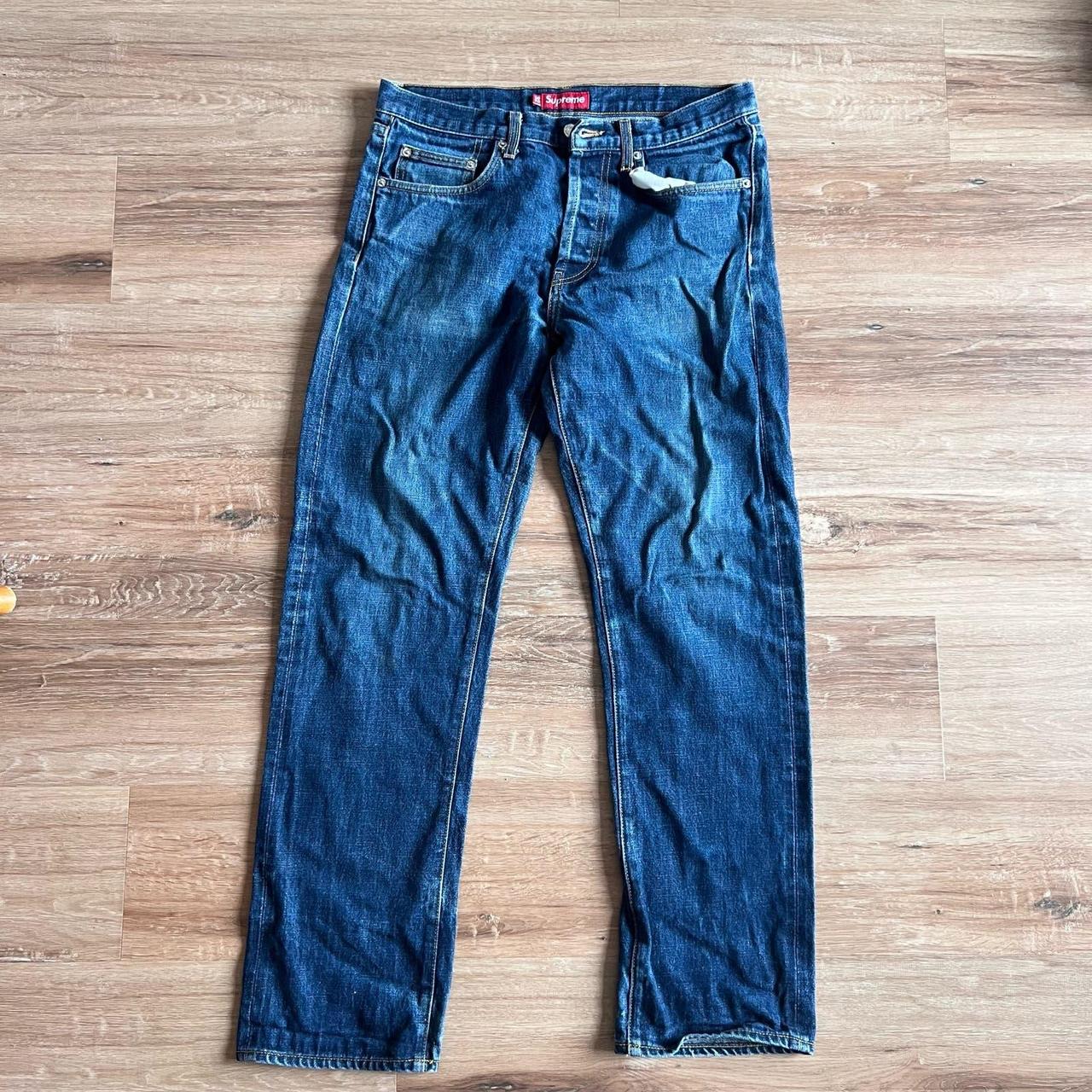 Great condition and fade #supreme #jeans #denim... - Depop