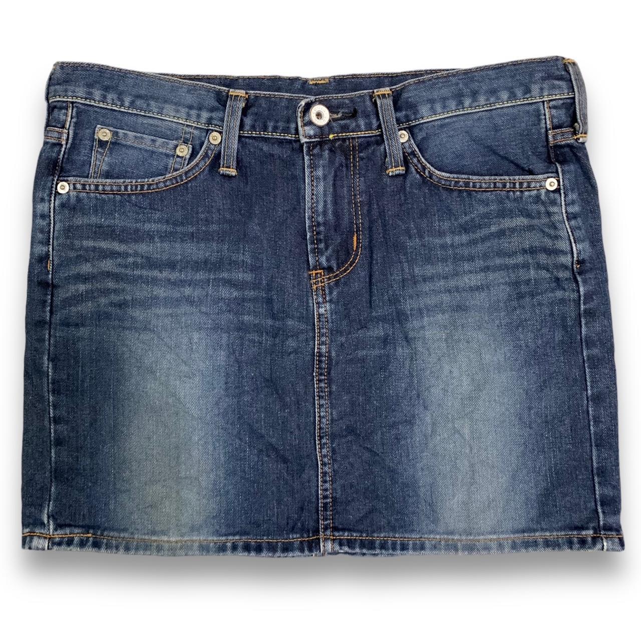 Vintage Y2k Edwin Blue Denim Mini Skirt Made In Depop