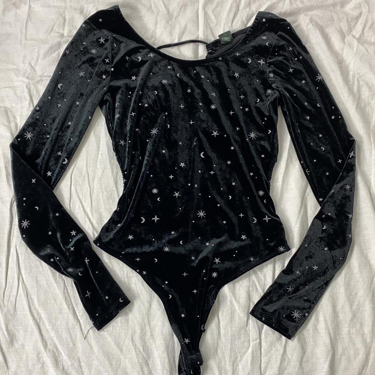 Velvet Celestial Long sleeve Bodysuit In good... - Depop