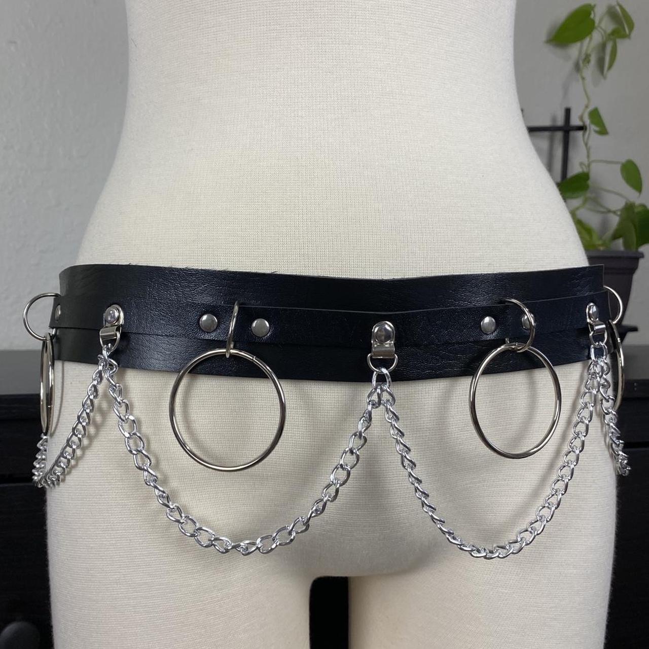 Black Gothic Chain Belt Please check if Shipping... - Depop