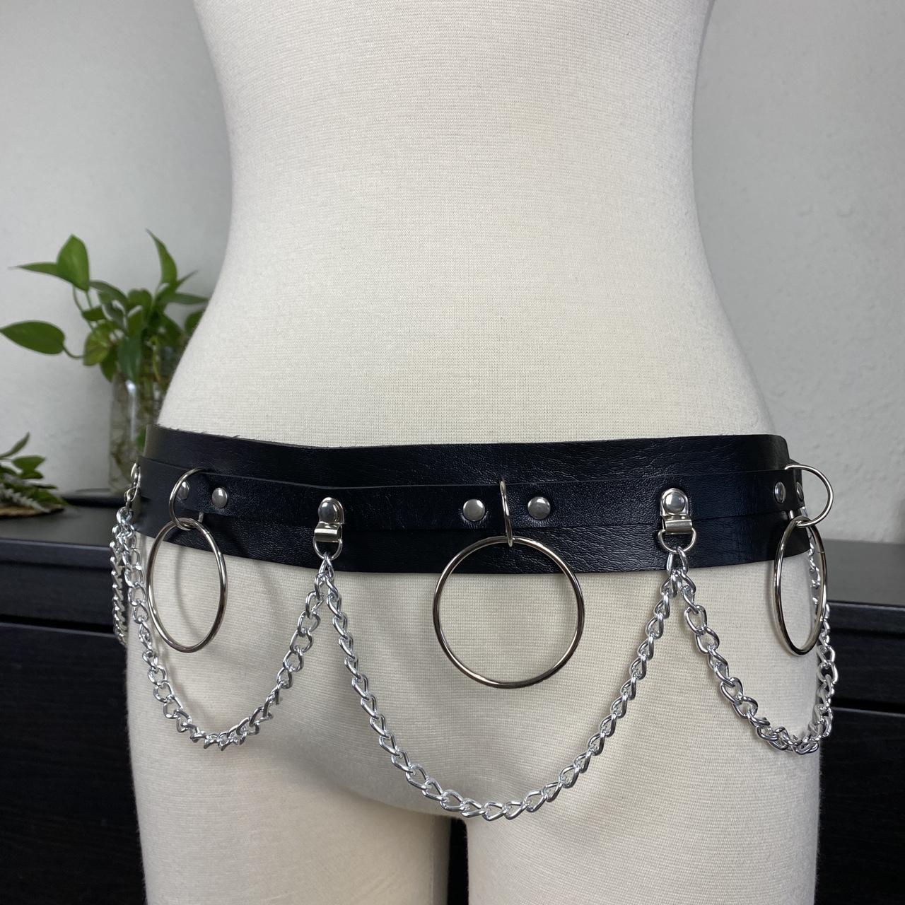 Black Gothic Chain Belt Please check if Shipping... - Depop