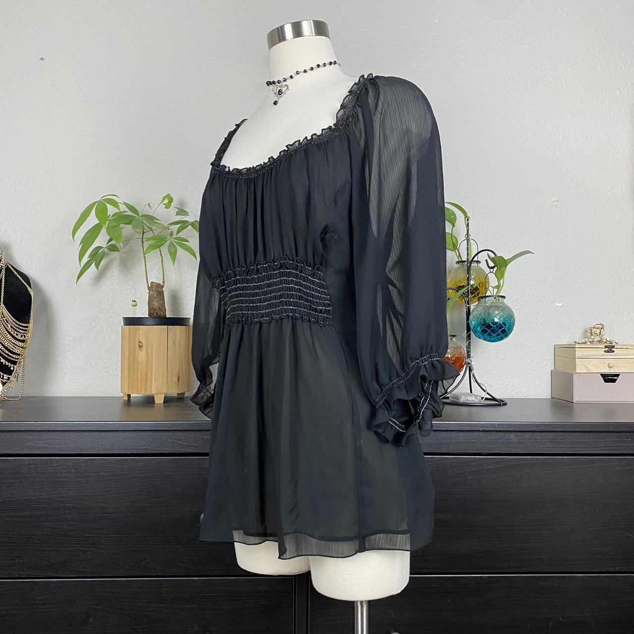 Black Whimsygoth Mesh Blouse ♥ Please check if... - Depop