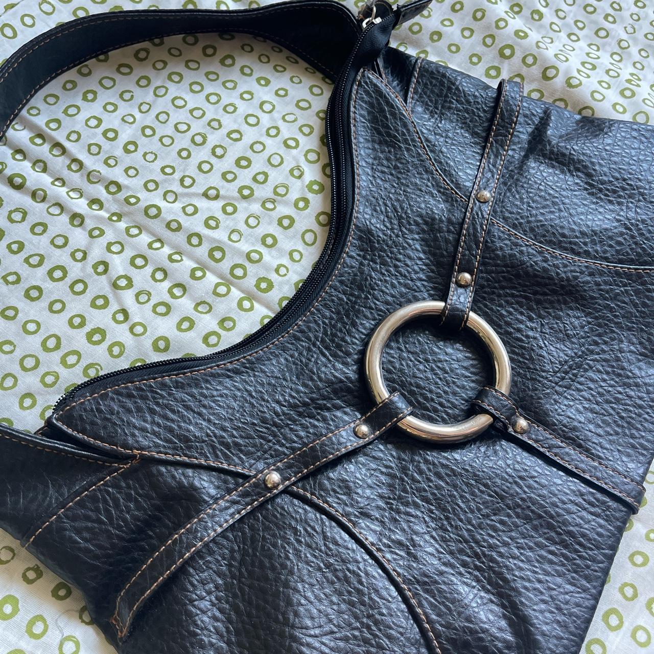 Parallel Black Leather Purse never used super... - Depop