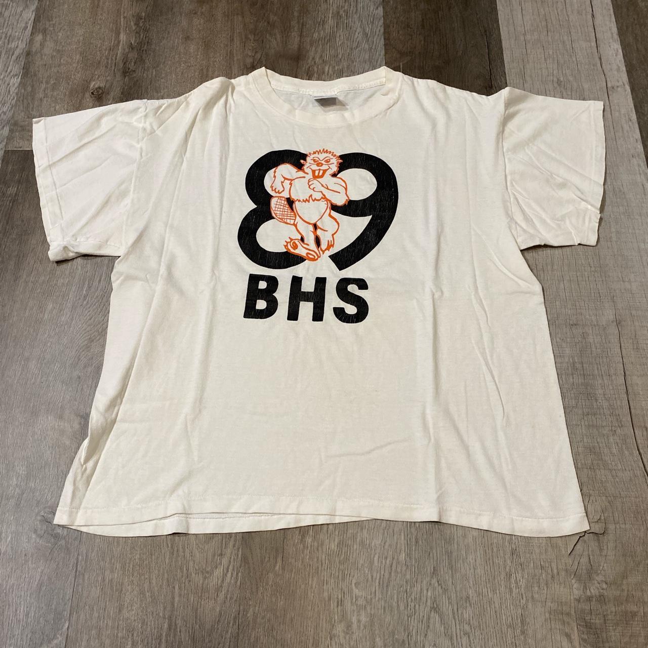 Late 80s Nike BHS high school class of 89 t shirt... - Depop