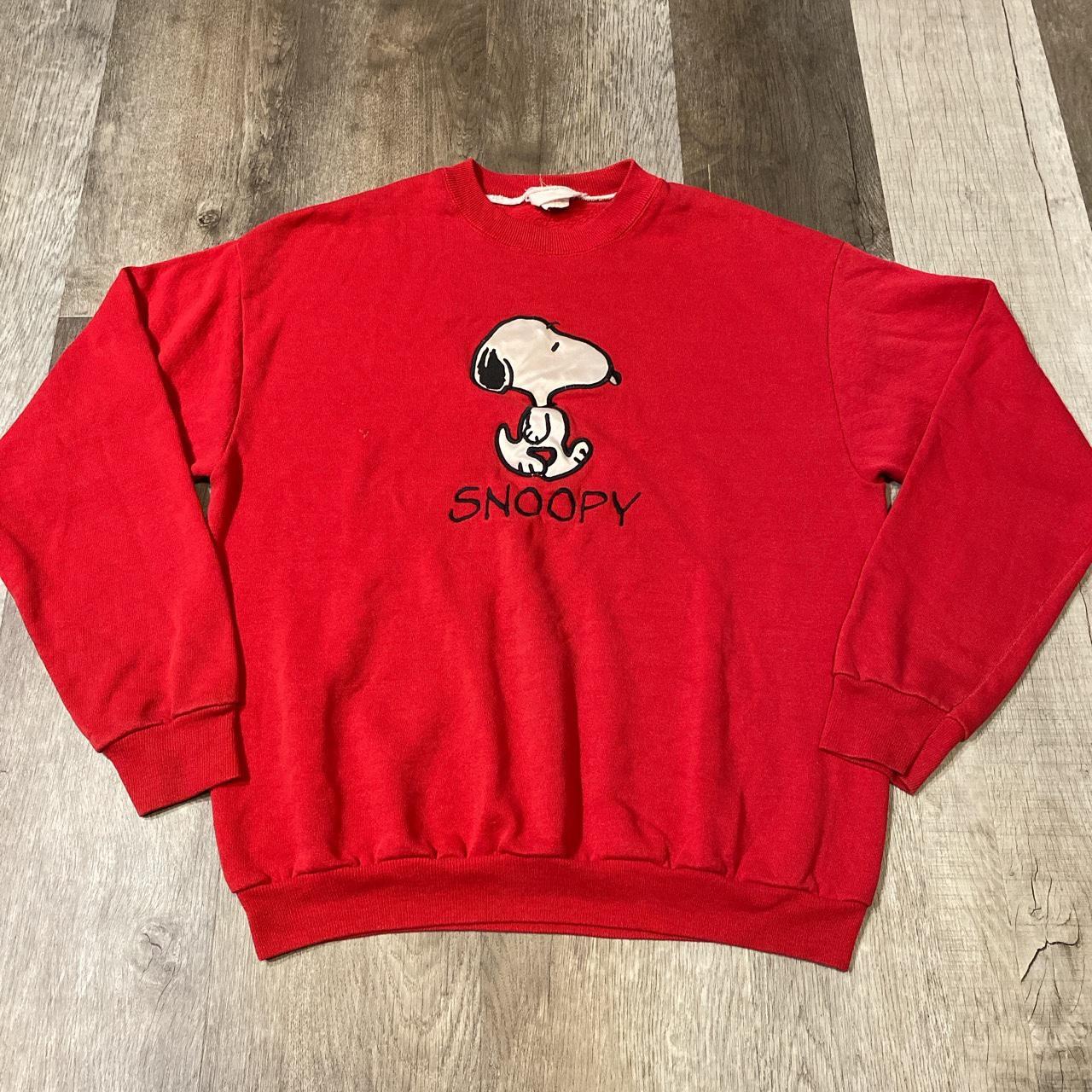 Vintage late 80s snoopy embroidered sweatshirt No... - Depop