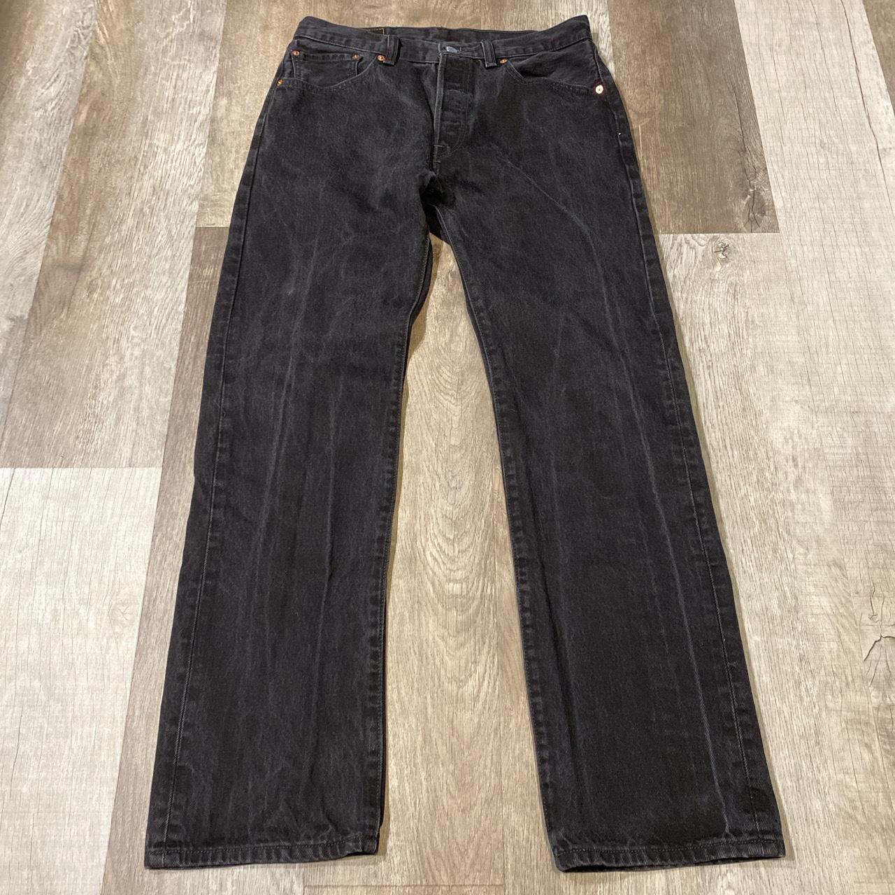 Levi’s 501 denim black pants Straight leg Nicely... - Depop