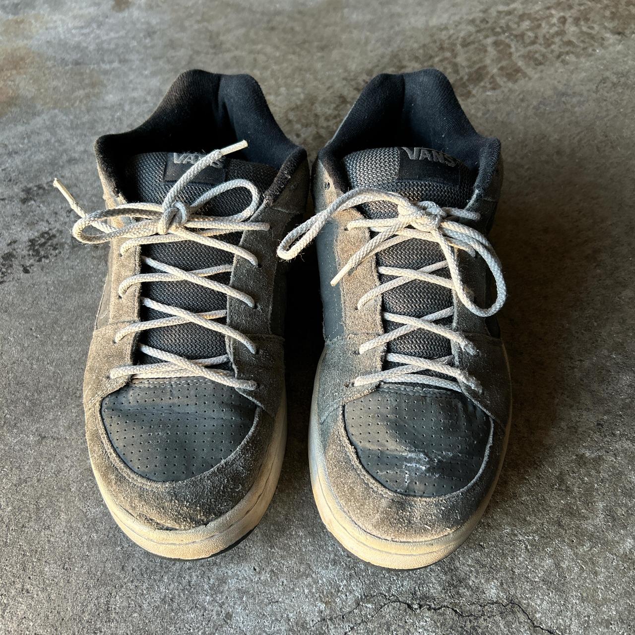 2000s Vans Docket Charcoal Gray Chunky Skateboarding... | Depop