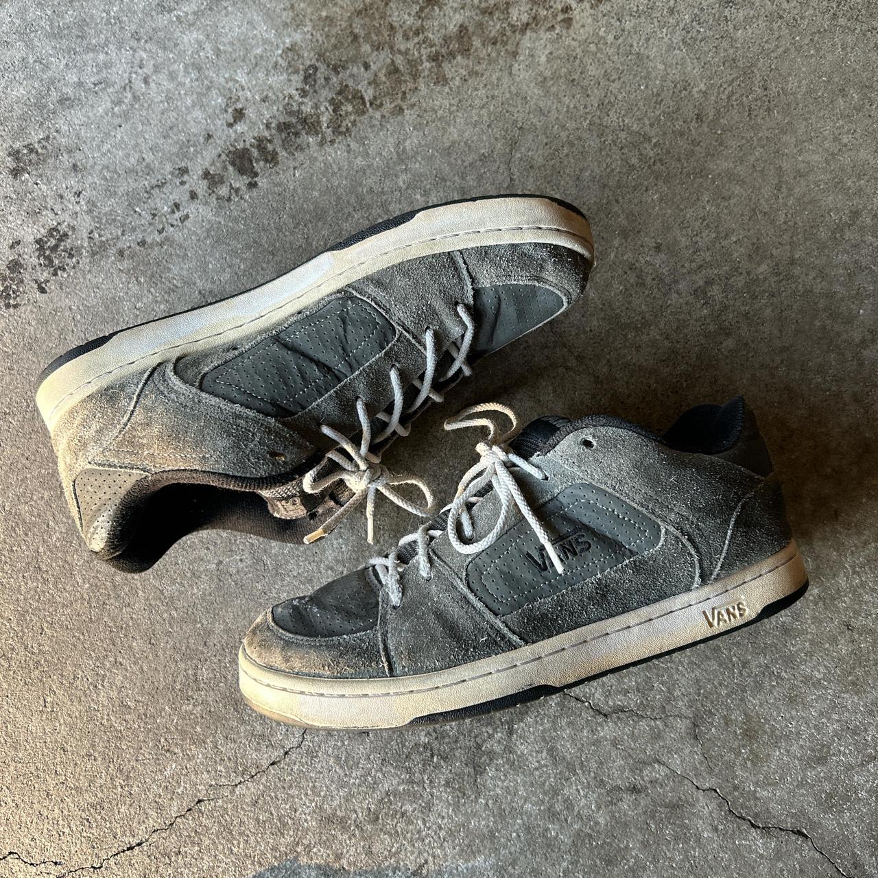 2000s Vans Docket Charcoal Gray Chunky Skateboarding... | Depop