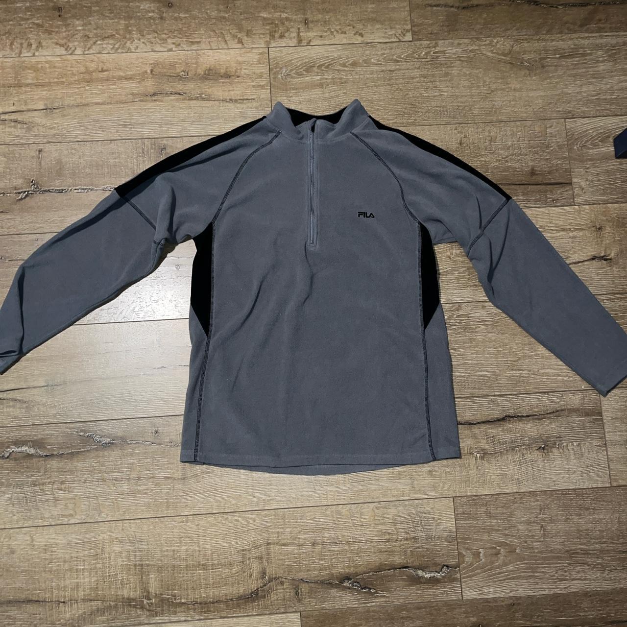 Grey Fila Quarter Zip. Great condition. Winter wear.... - Depop