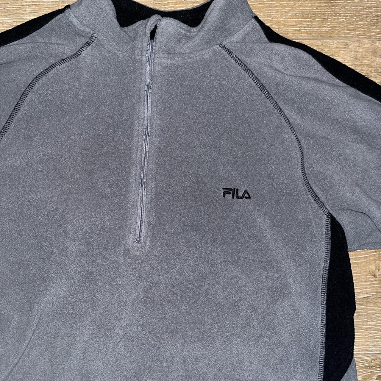 Grey Fila Quarter Zip. Great condition. Winter wear.... - Depop
