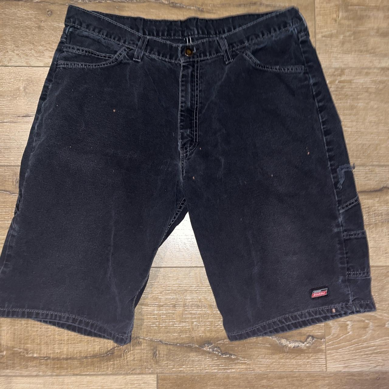 Black Dickies Shorts Size 38 Minor Tear On Right Depop