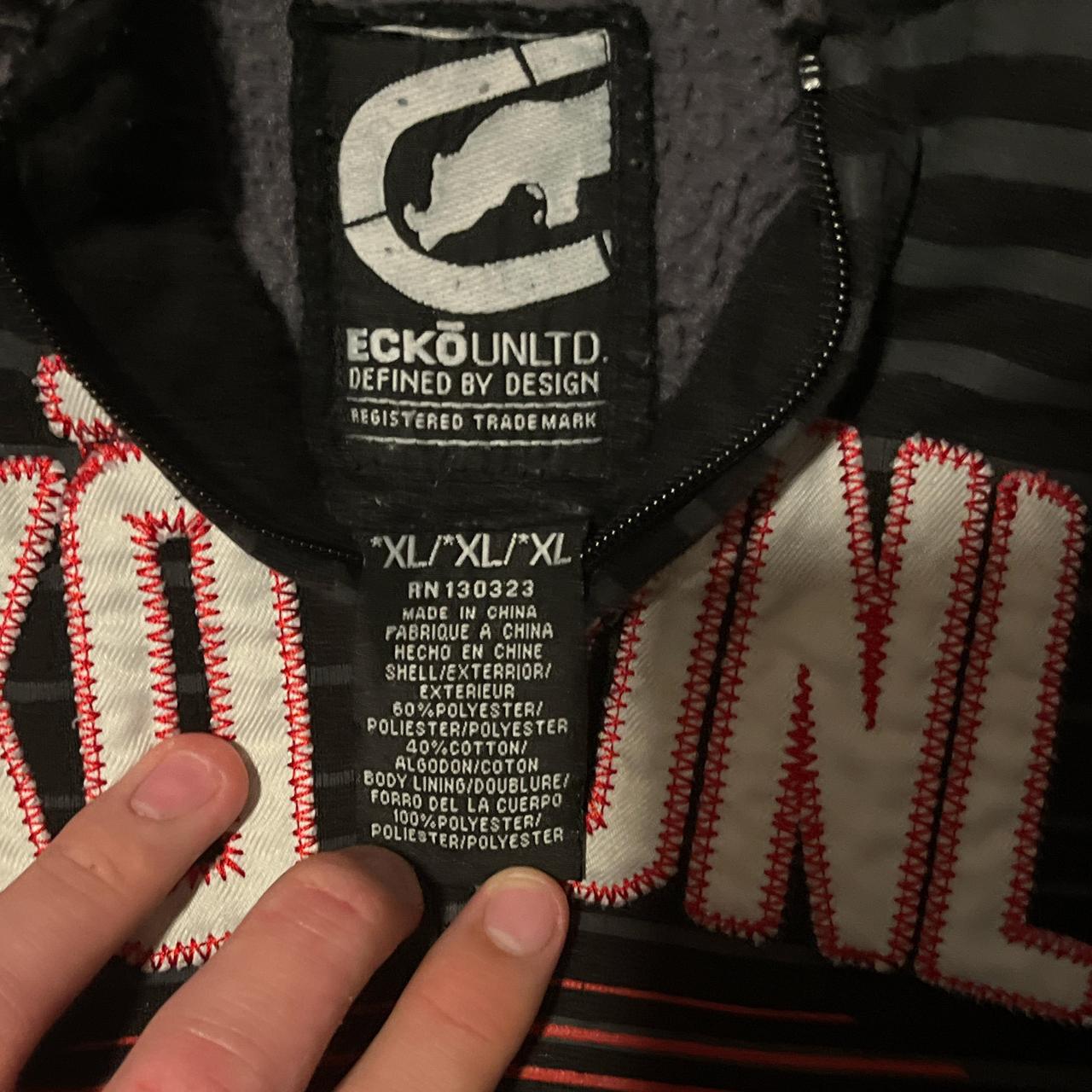 Black and Red Ecko UNLTD Zip Up Jacket. No flaws.... - Depop