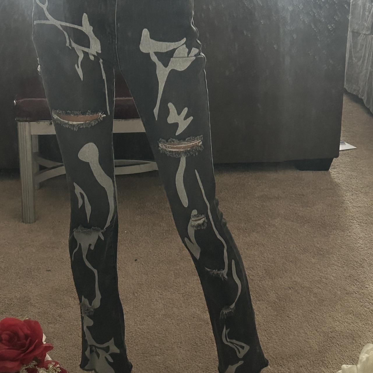 SHEIN Men's Grey and Black Jeans | Depop