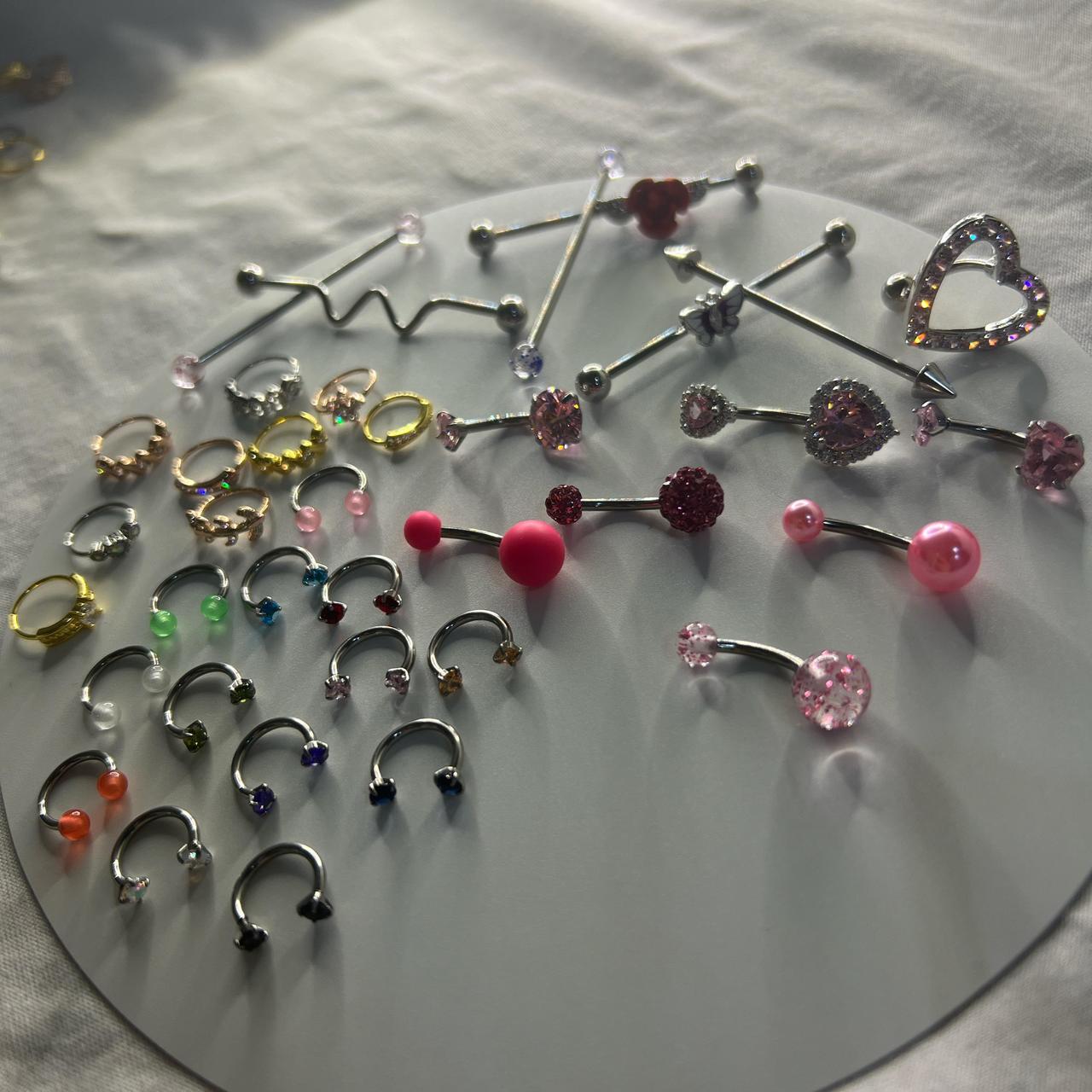 Tragus bars belly bars industrial bars nose rings... | Depop