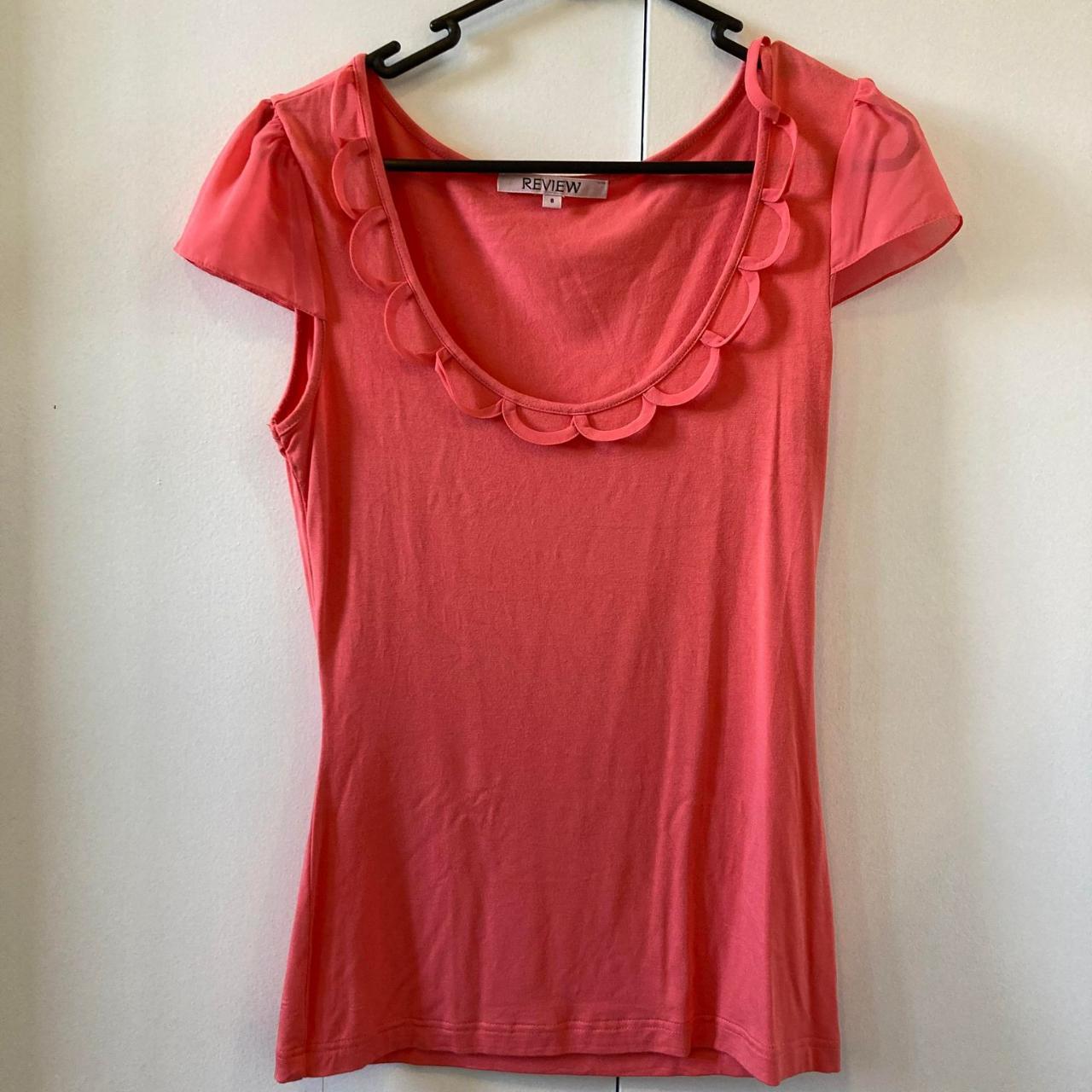 Review pink top (the close-ups make it look a lot... - Depop