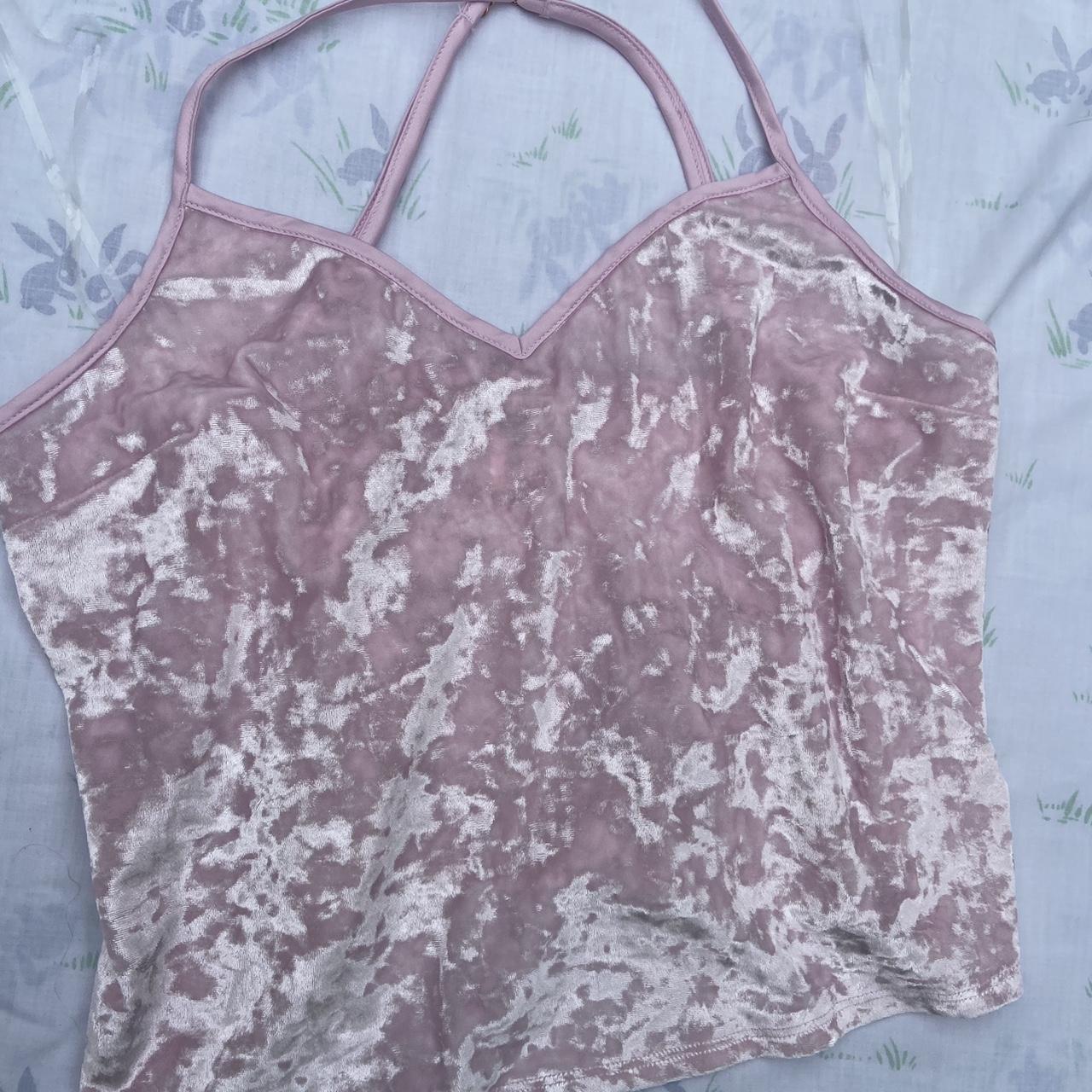 Women's Victoria Secret Pink Velvet Tank Top - Size... - Depop