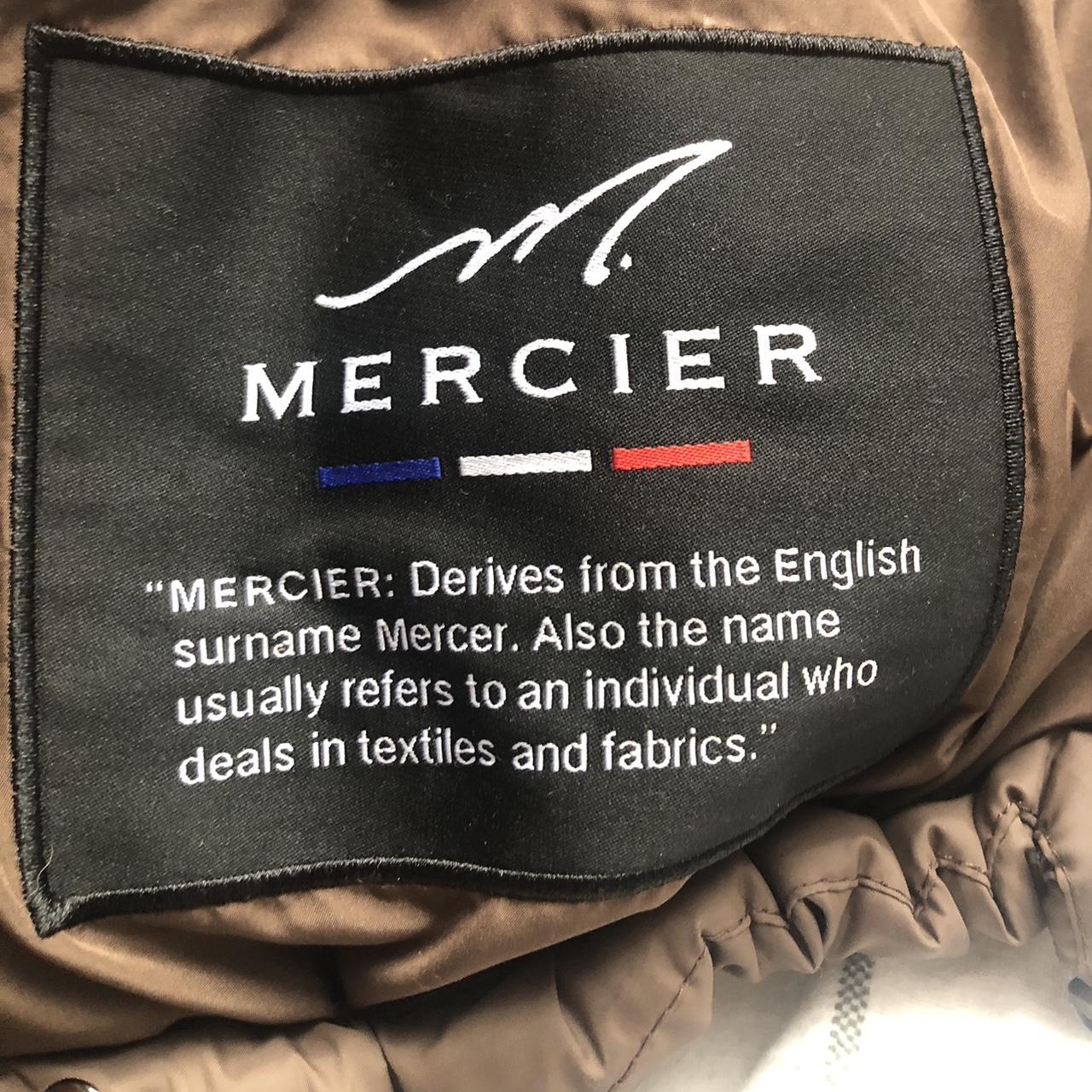 brown women’s Mercier half cut puffer jacket worn... - Depop