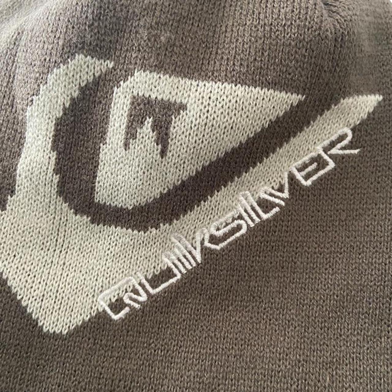 vintage quiksilver beanie embroidered letters and... - Depop