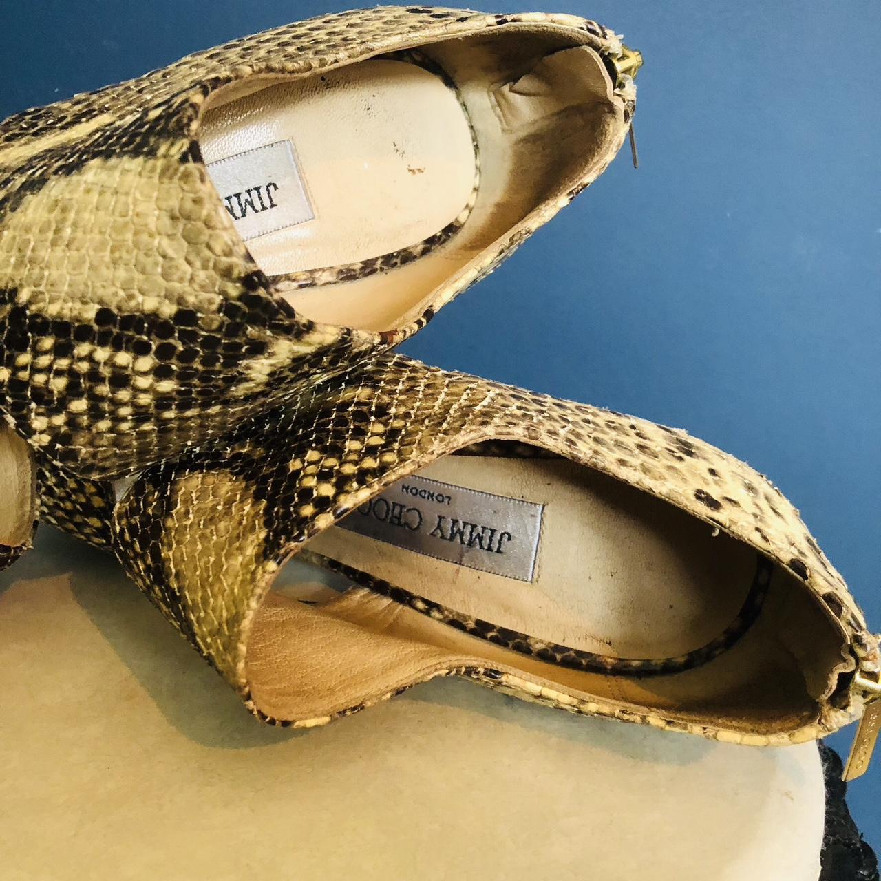 Jimmy Choo Women's Tan and Black Courts | Depop