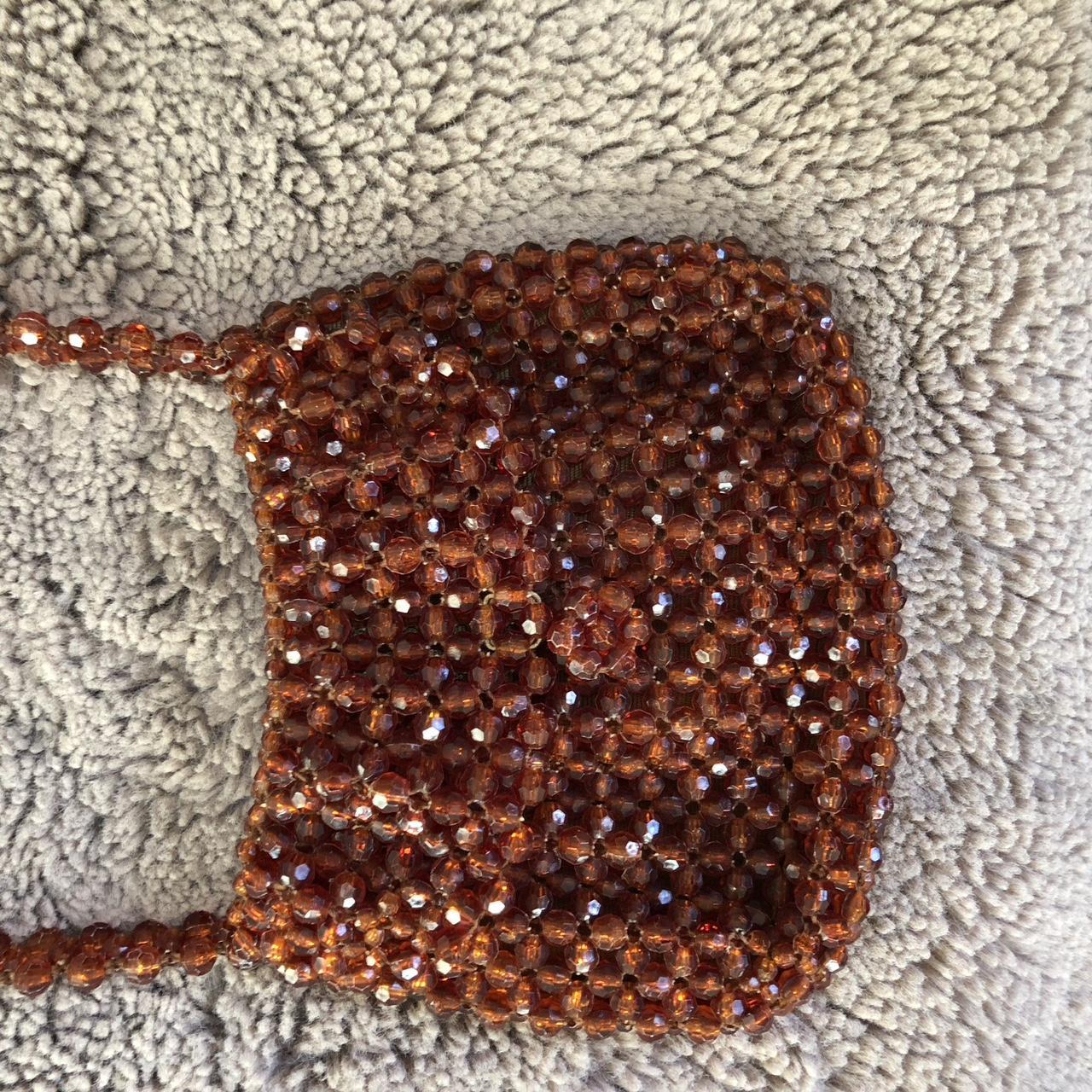 Perfect lined vintage amber 1960s beaded bag. So... - Depop