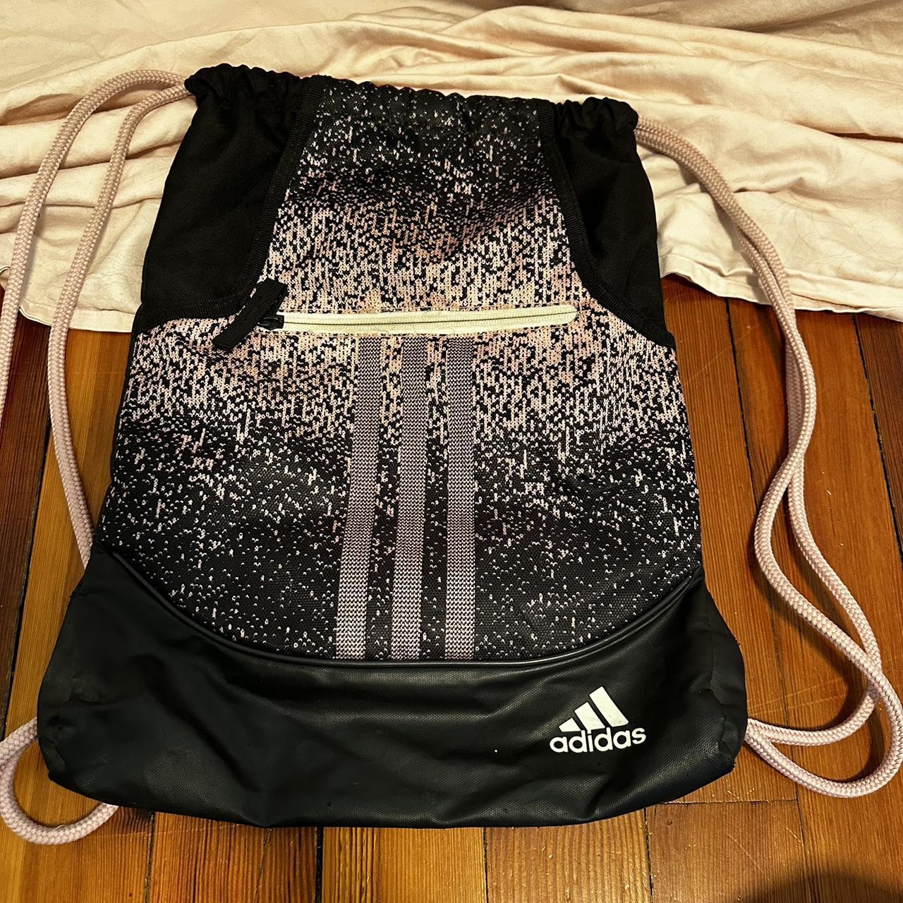 Adidas pink and black sports bag - Depop