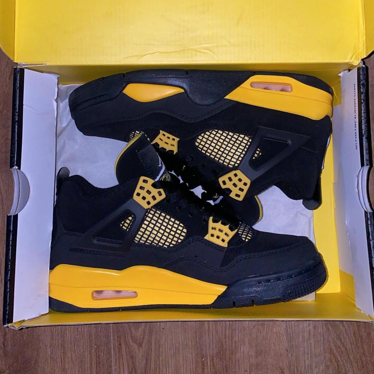 Jordan 4 Yellow Thunder⭐️ Size 7️⃣ | Worn once Shipped... | Depop
