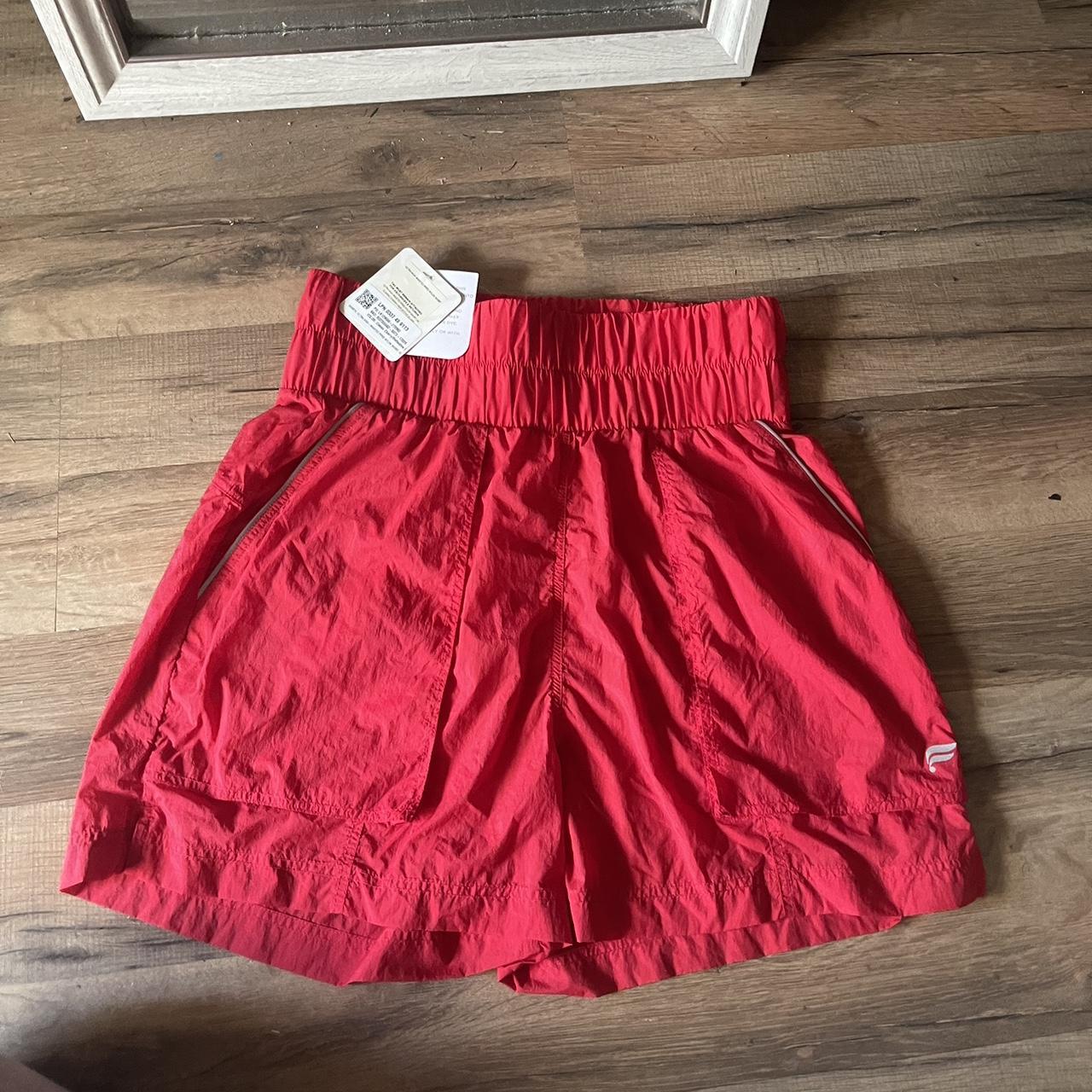 New With Tags Womens Fabletics Red Size X Small Shorts - Depop