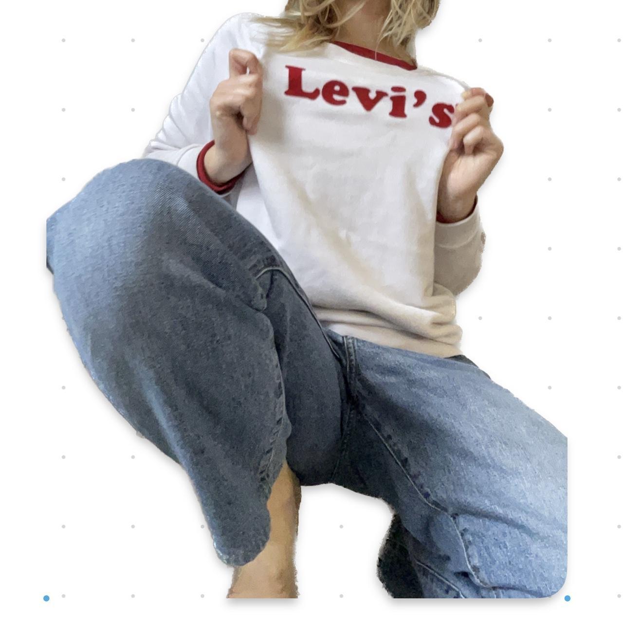 Levi’s sweatshirt with velvet letters! #sweatshirt... - Depop