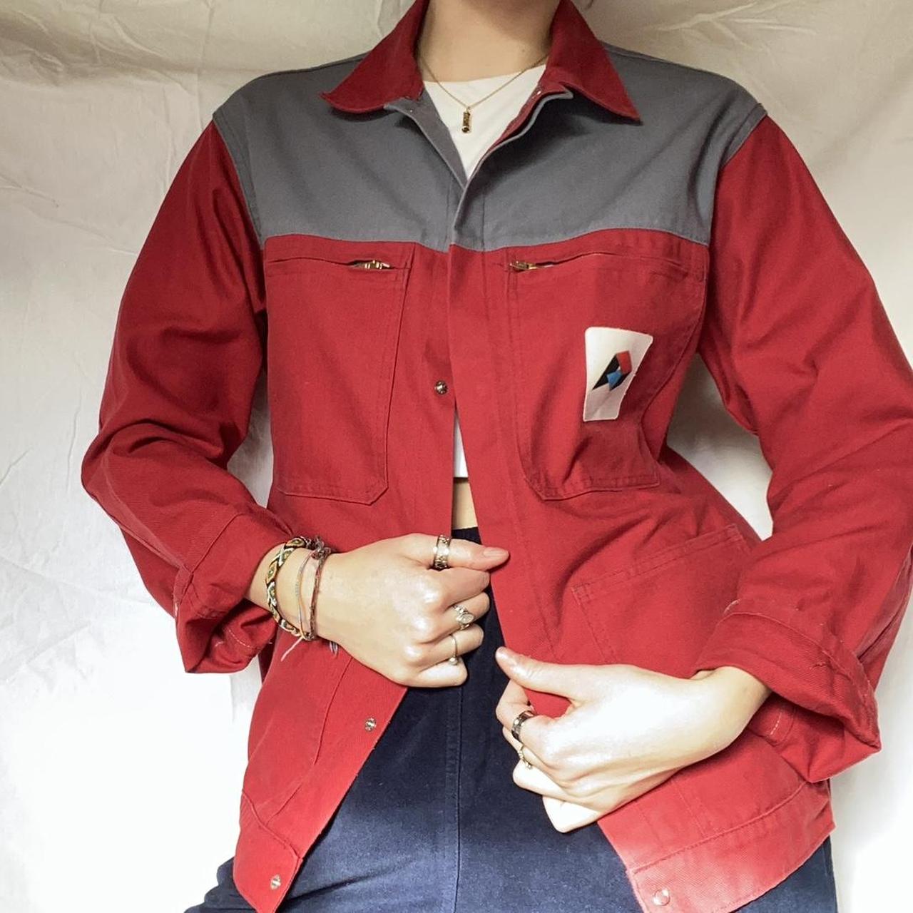 🍄Vintage Red Utility Jacket🍄 DETAILS: • Color: Red... - Depop