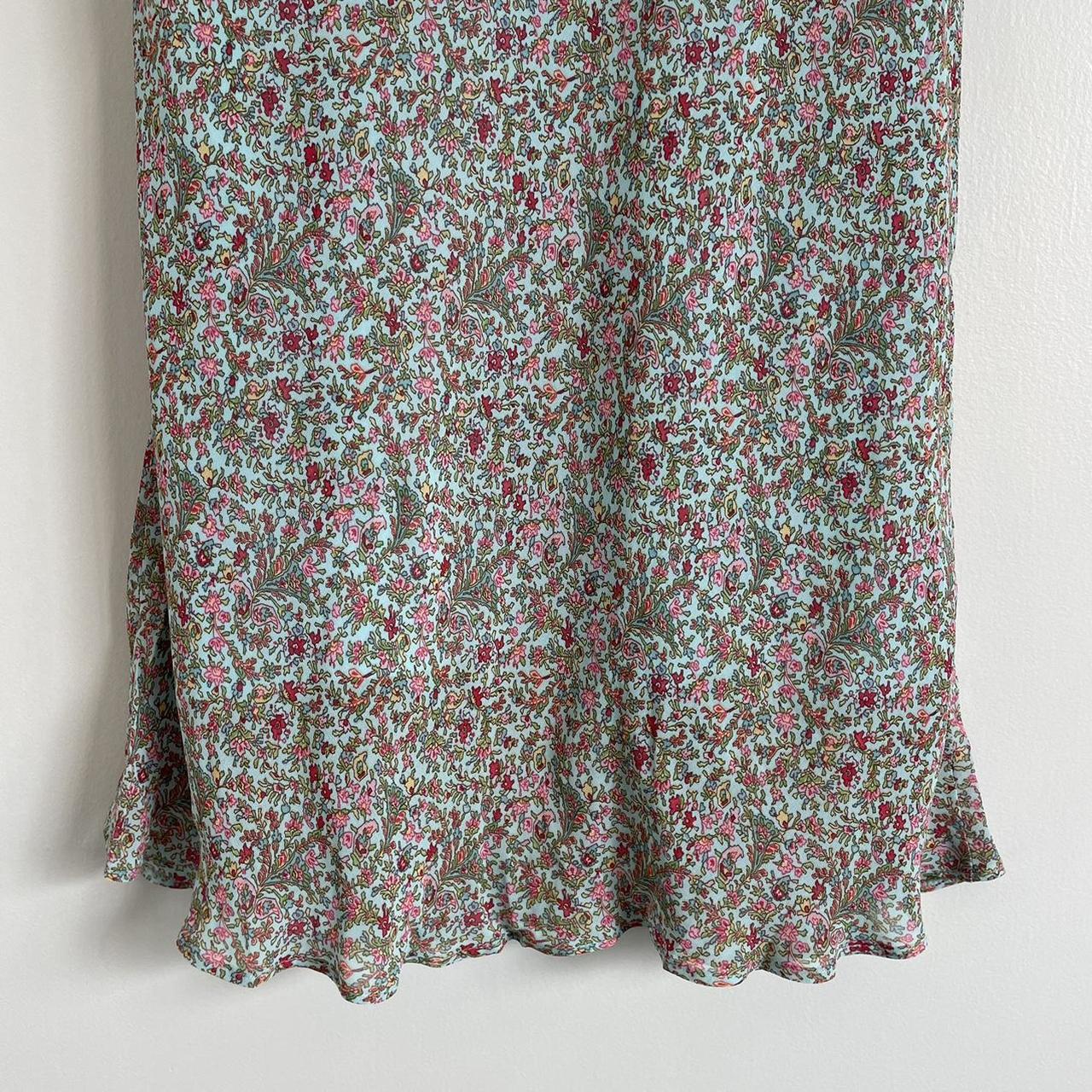 Blue floral coquette dress Brand: St Michael from... - Depop